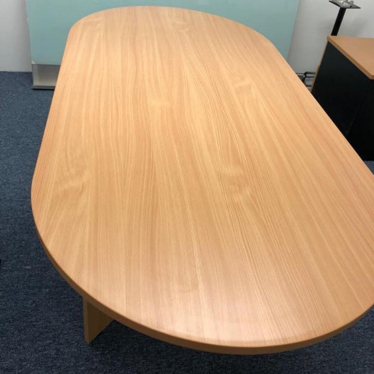 Oval Shape Conference Table ( 6-8 Seater ), Furniture & Home Living ...