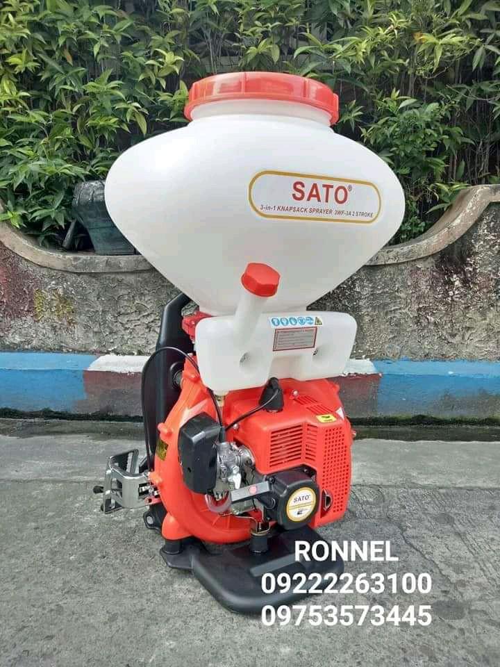 SATO Japan 3-in-1 Mist Blower / Knapsack Power Sprayer, Looking For on Carousell