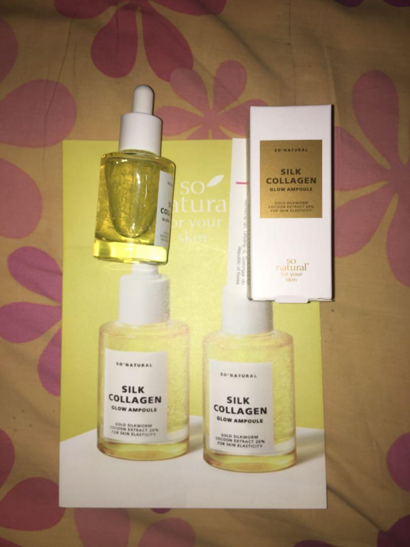 So Natural Silk Collagen Glow Ampoule, Beauty & Personal Care, Face ...