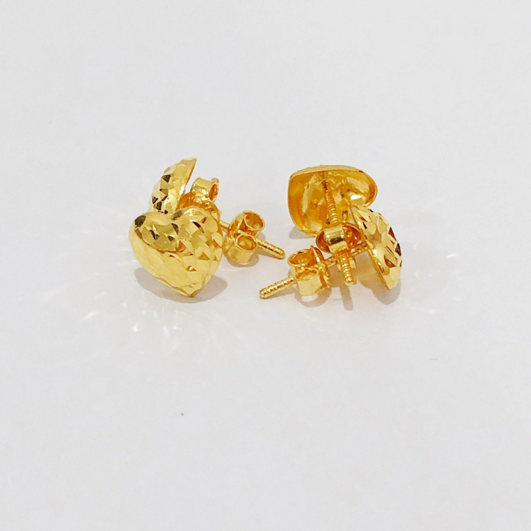 Subang Emas 916 Sepasang, Women's Fashion, Jewelry & Organisers ...