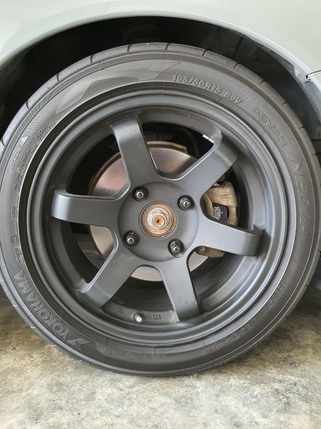 TE 37 rims, Car Accessories, Tyres & Rims on Carousell