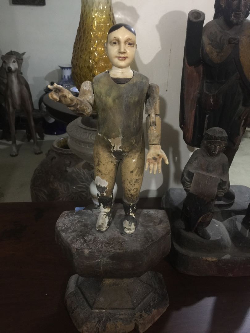 Antique Santo Niño ( Ivory head & hands ), Furniture & Home Living ...