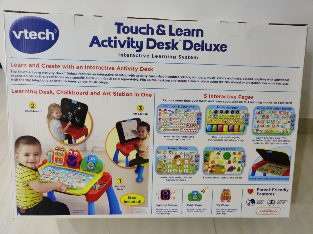 BNIB VTech Touch & Learn Activity Desk Deluxe, Babies & Kids, Infant ...