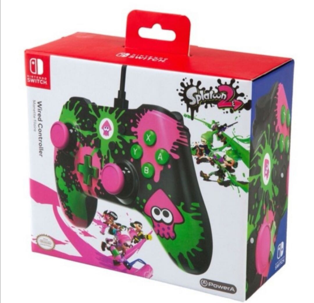 BRAND NEW Nintendo Switch Splatoon Themed WIRED Controller!, Toys ...