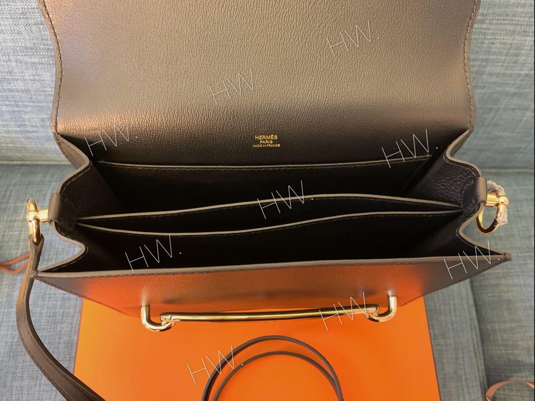 Hermes Roulis 23 Black GHW 愛馬仕豬鼻黑金, 女裝, 手袋及銀包, 長銀包 - Carousell