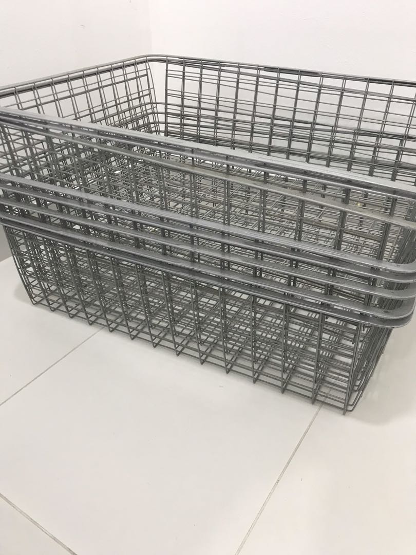 Ikea Metal Basket take all $45 for 8 pieces, Furniture & Home Living ...