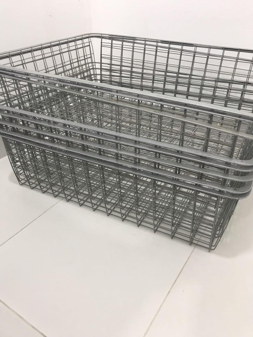 Ikea Metal Basket take all $45 for 8 pieces, Furniture & Home Living ...