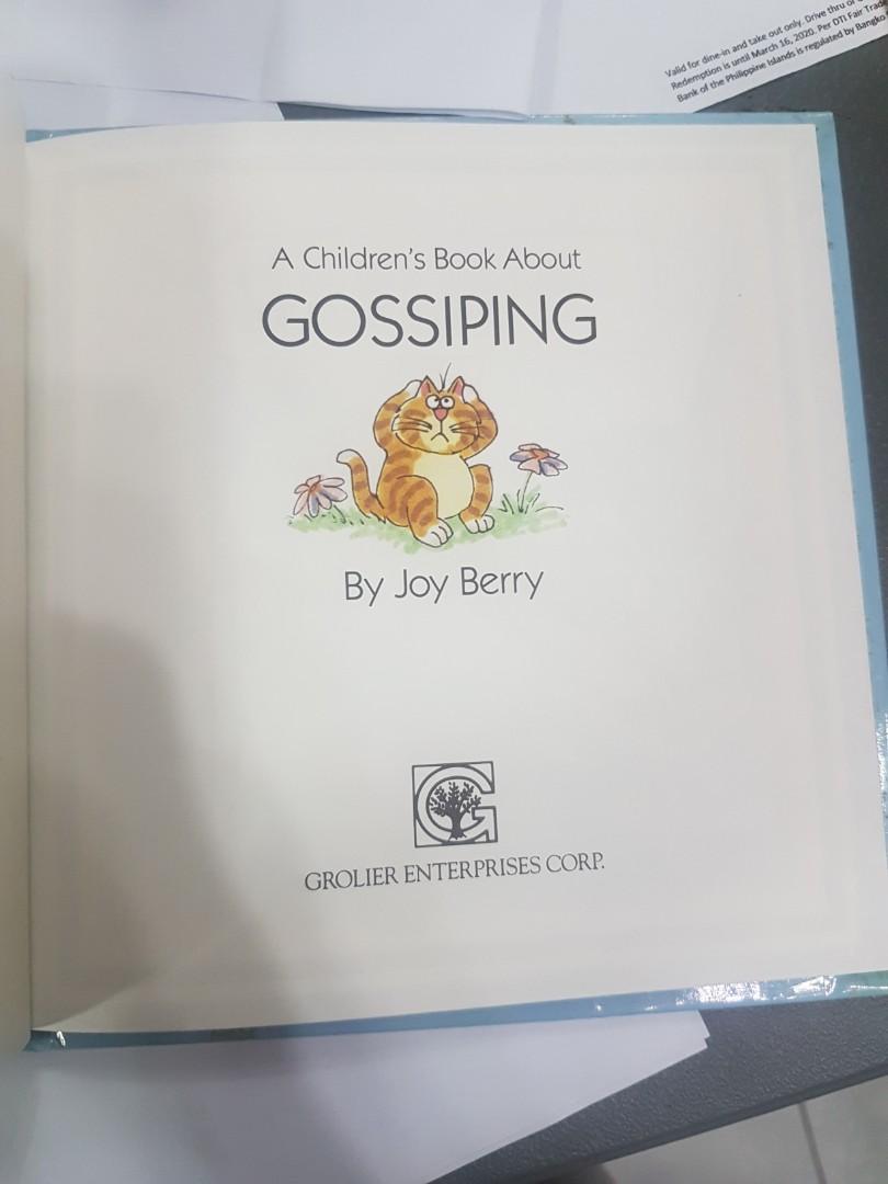 Joy Berry book - Gossiping, Hobbies & Toys, Books & Magazines, Children ...