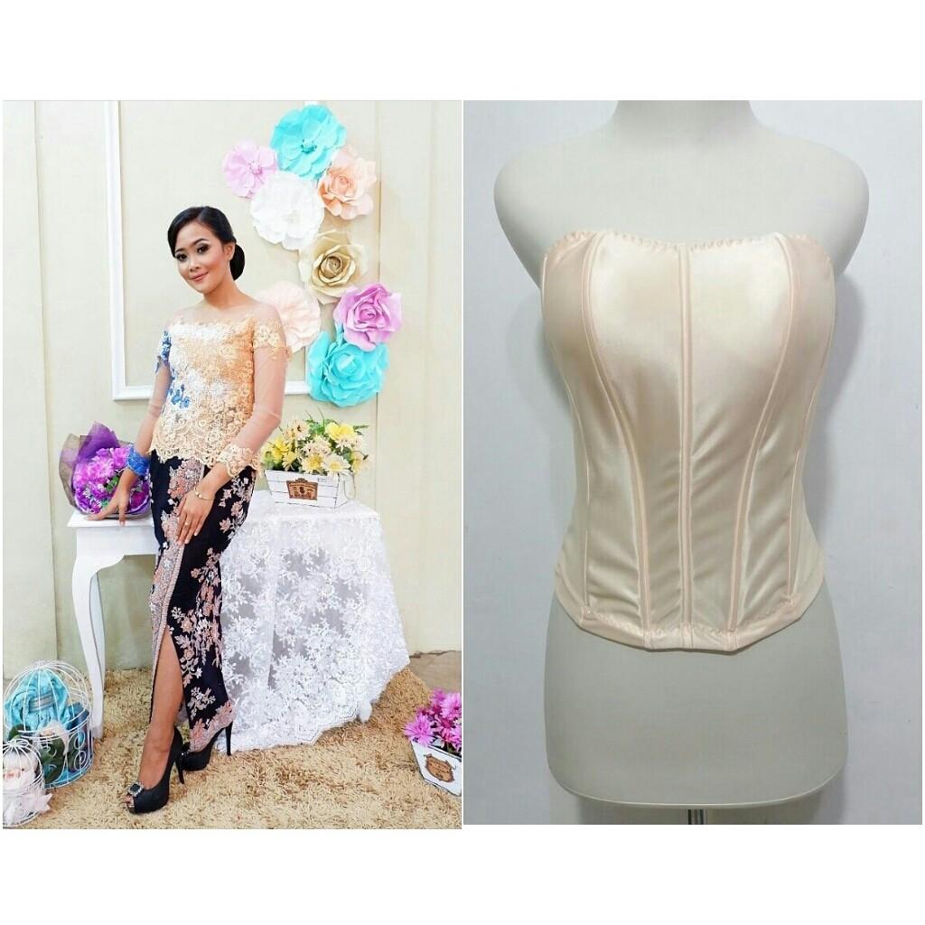 Jual kamisol bustier kebaya tulang 8 satin abuthay SMLXL JUMBO, Fesyen ...
