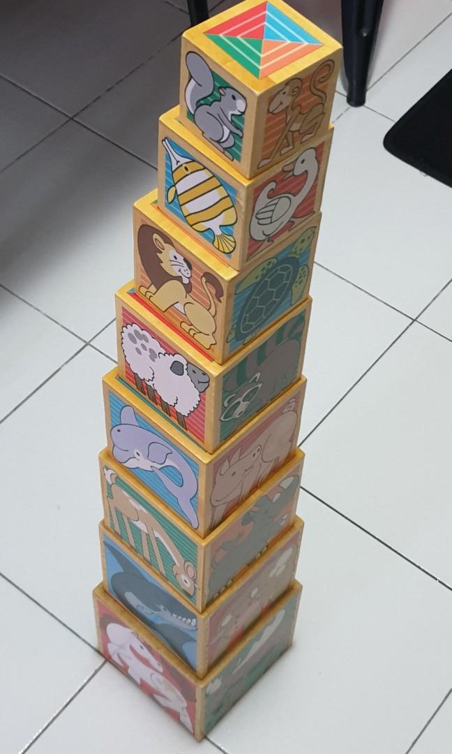 Melissa & Doug Animal stack up tower, Babies & Kids, Infant Playtime on ...