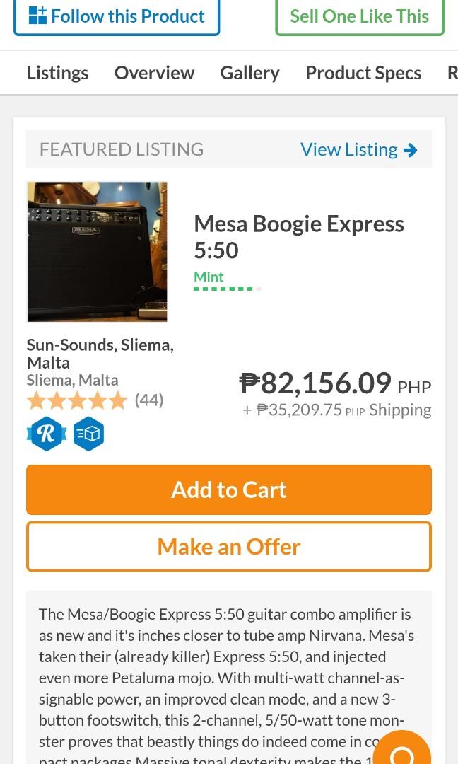 Mesa Boogie Express 5 50 tube amplifier, Hobbies & Toys, Music & Media, CDs & DVDs on Carousell