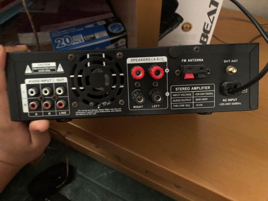 NRS professional karoake amplifier & 2 Speaker, Audio, Soundbars ...