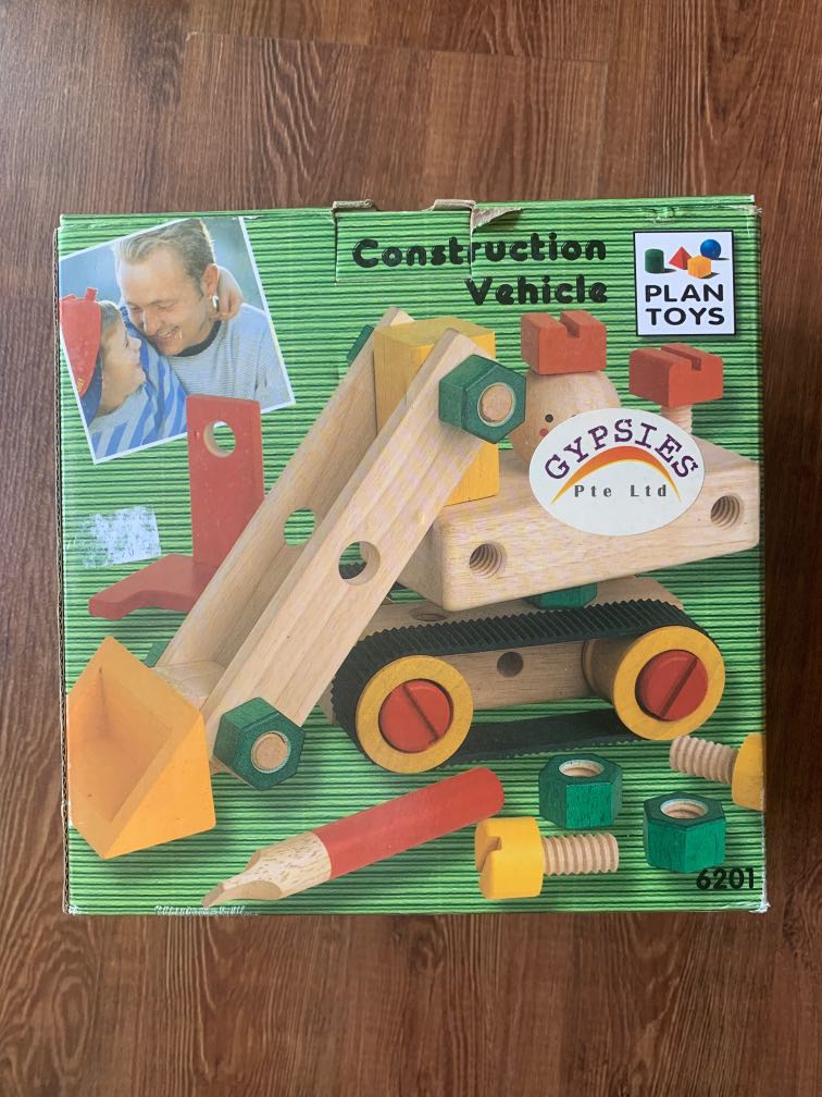 Plan Toys- Construction Vehicle, Hobbies & Toys, Toys & Games on Carousell