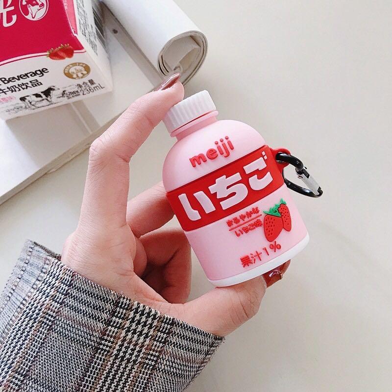 [PRE-ORDER] MEIJI JAPANESE STRAWBERRY MILK AIRPOD CASE, Mobile Phones ...