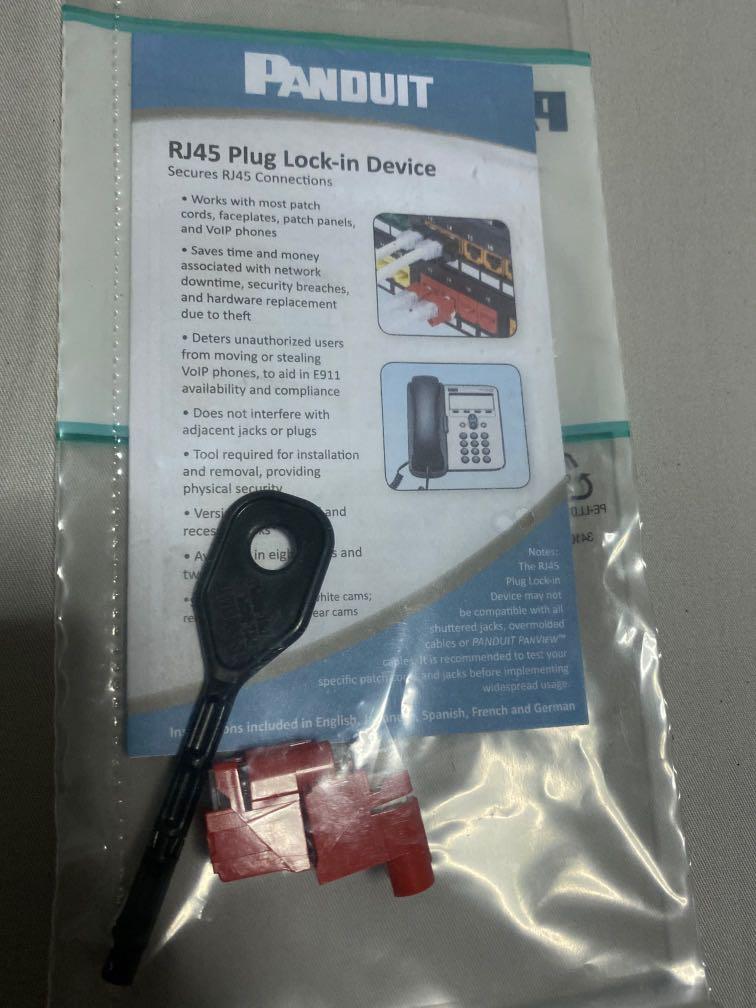 RJ45 Plug Lock-in Device, Computers & Tech, Parts & Accessories, Cables ...