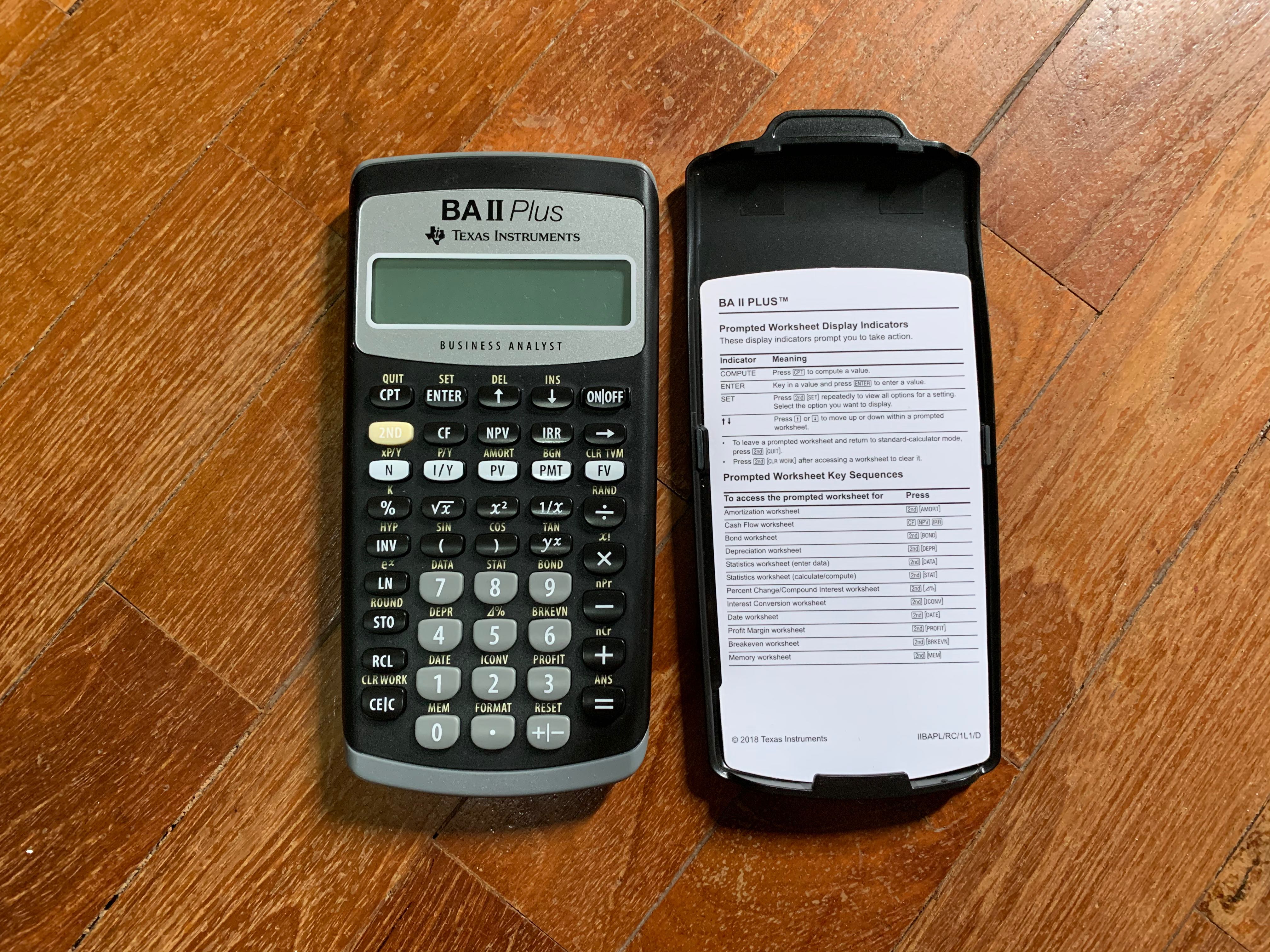 Texas Instrument Financial Calculator BA II Plus, Computers & Tech ...