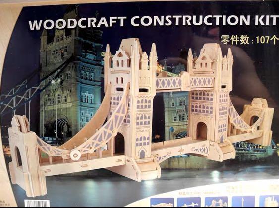 Woodcraft kit - London tower bridge, Hobbies & Toys, Stationery & Craft ...