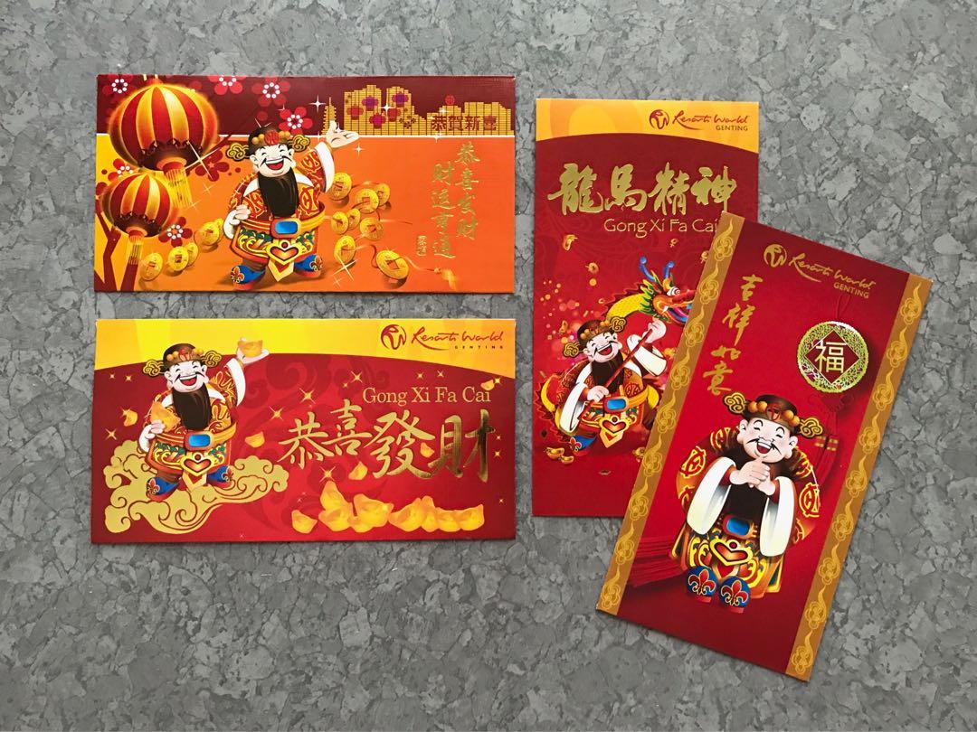20pcs Genting Fortune God red packet / ang pow pao, Hobbies & Toys ...
