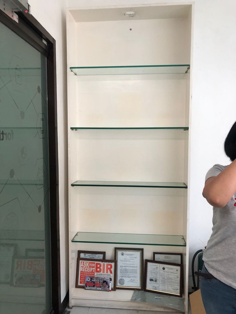 5-Layer Display Cabinet w Glass Shelves, Furniture & Home Living ...