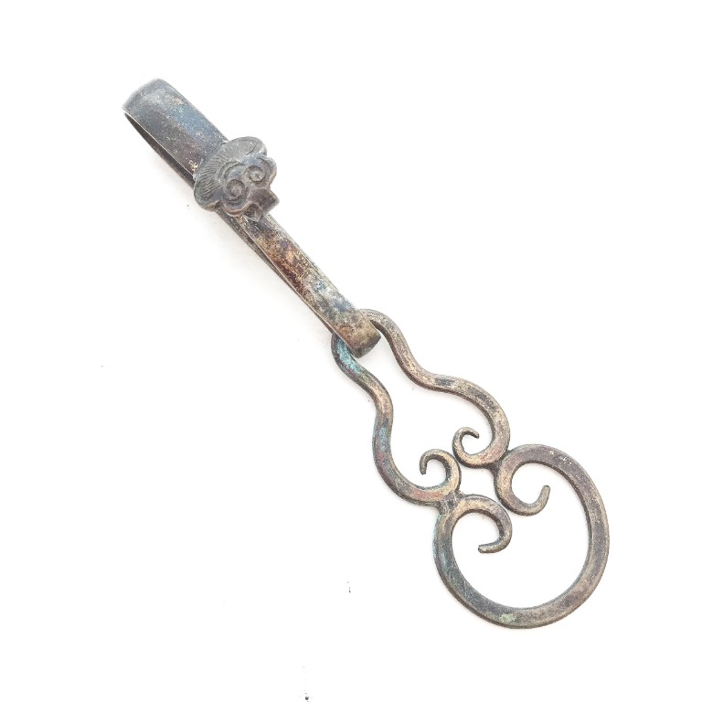 Antique Vintage Peranakan Straits Chinese Baba Silver Belt Holder Key ...