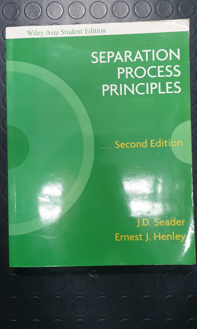 Chemical Engineering - Separation process principles, Hobbies & Toys ...