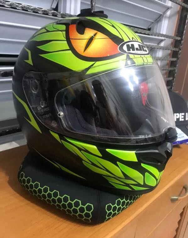 Green Venom Mamba Full Face Helmet(M), Motorcycles, Motorcycle Apparel ...