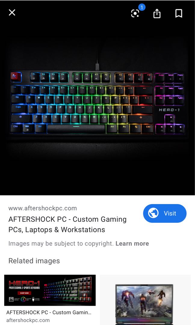 Hero 1 aftershock keyboard, Computers & Tech, Parts & Accessories ...