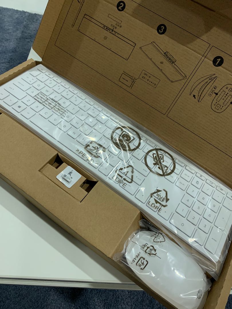 HP Wireless Keyboard And Mouse Computers Tech Parts Accessories Mouse Mousepads On