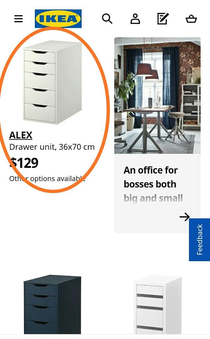 Ikea Linnmon / Alex Desk with a table stand, Furniture & Home Living ...