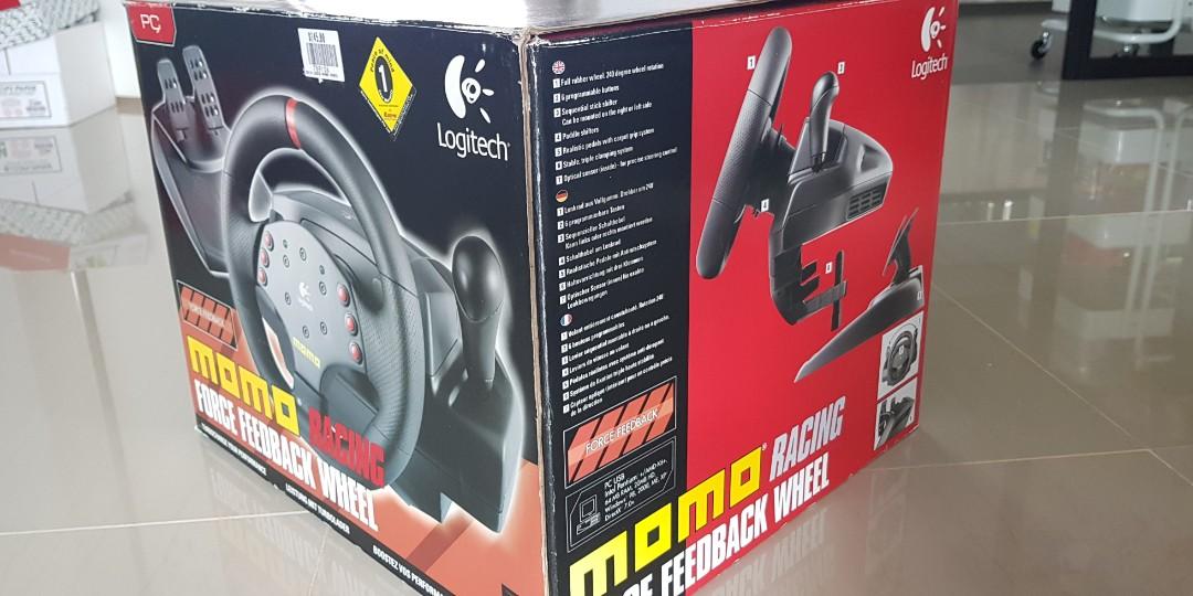 Logitech MOMO Force Feedback Racing Wheel, Video Gaming, Video Game ...