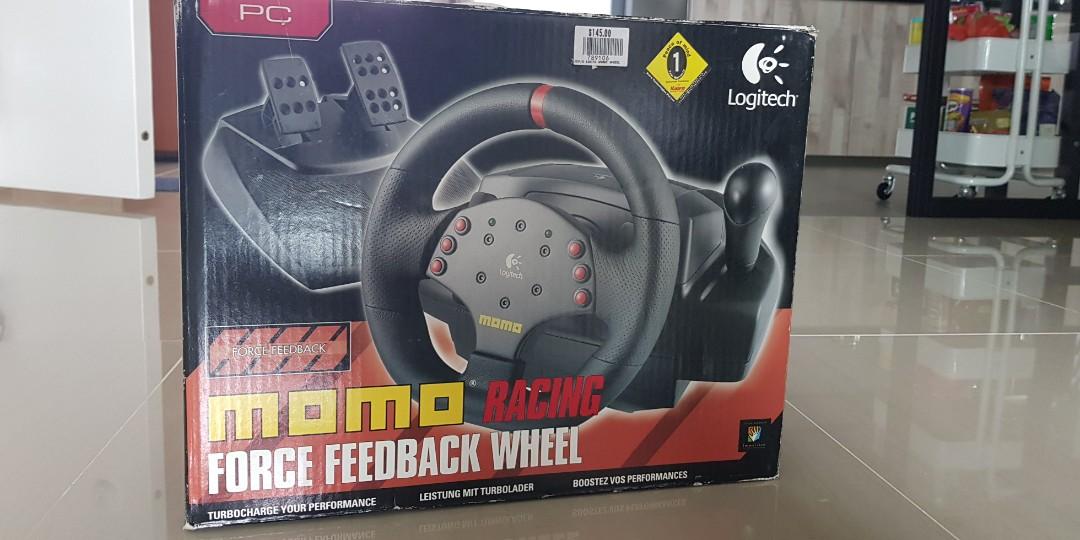Logitech MOMO Force Feedback Racing Wheel, Video Gaming, Video Game ...