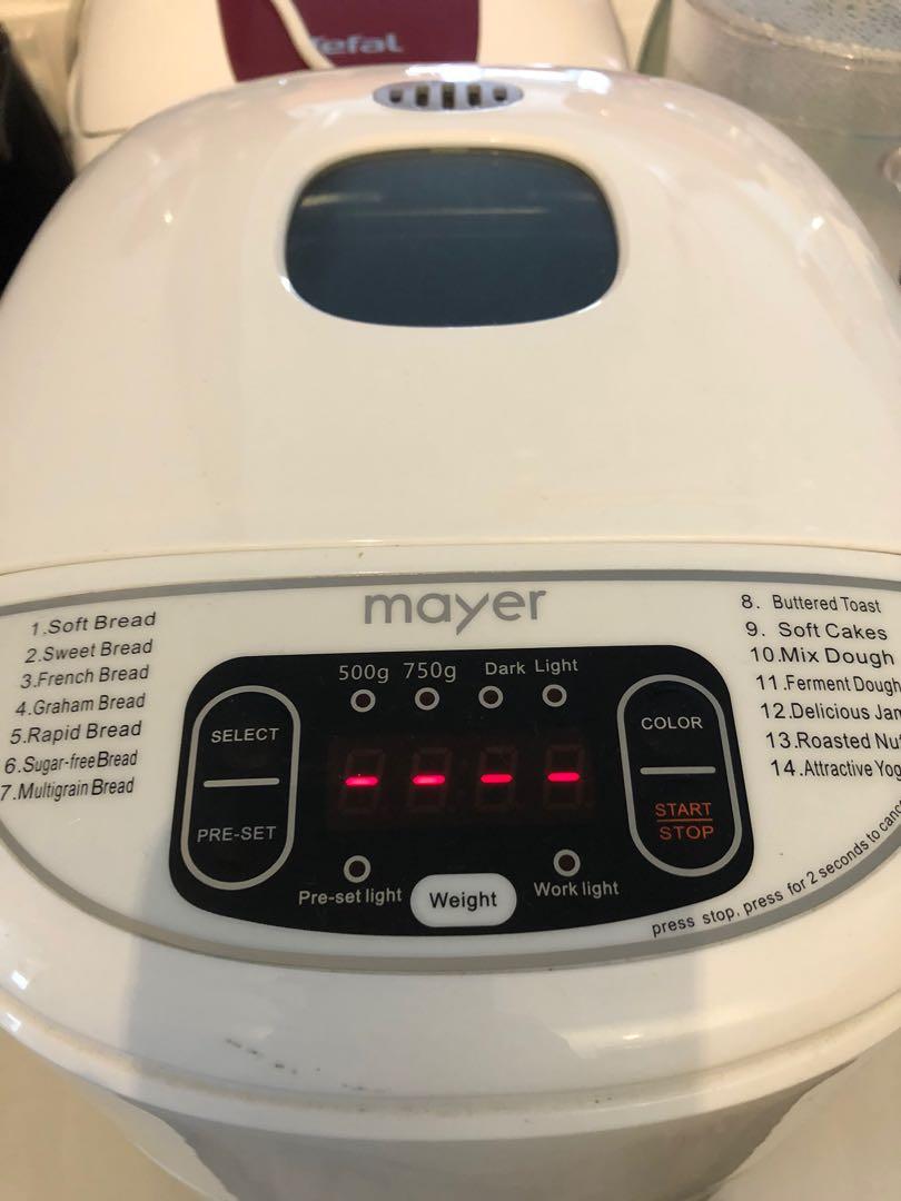 Mayer Bread Maker - excellent condition, TV & Home Appliances, Kitchen ...
