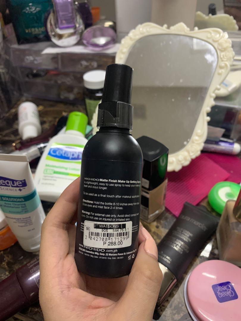 Nichido Matte Finish Setting Spray, Beauty & Personal Care, Face ...