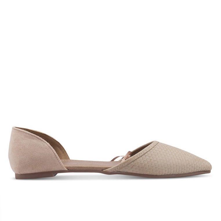 Rubi Bobby Cut-Out Point Flats in Light Beige, Women's Fashion ...