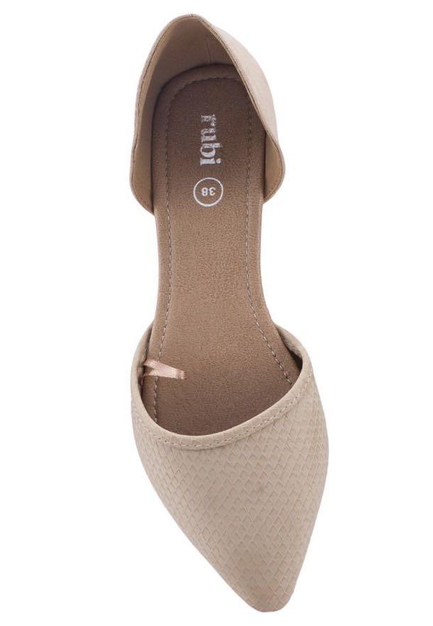 Rubi Bobby Cut-Out Point Flats in Light Beige, Women's Fashion ...