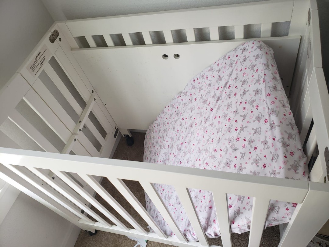 Small size adjustable foldable baby cot, Babies & Kids, Baby Nursery ...