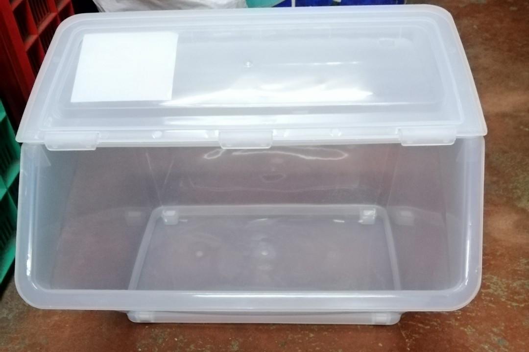 Storage box flip top 56liter megabox, Furniture & Home Living ...