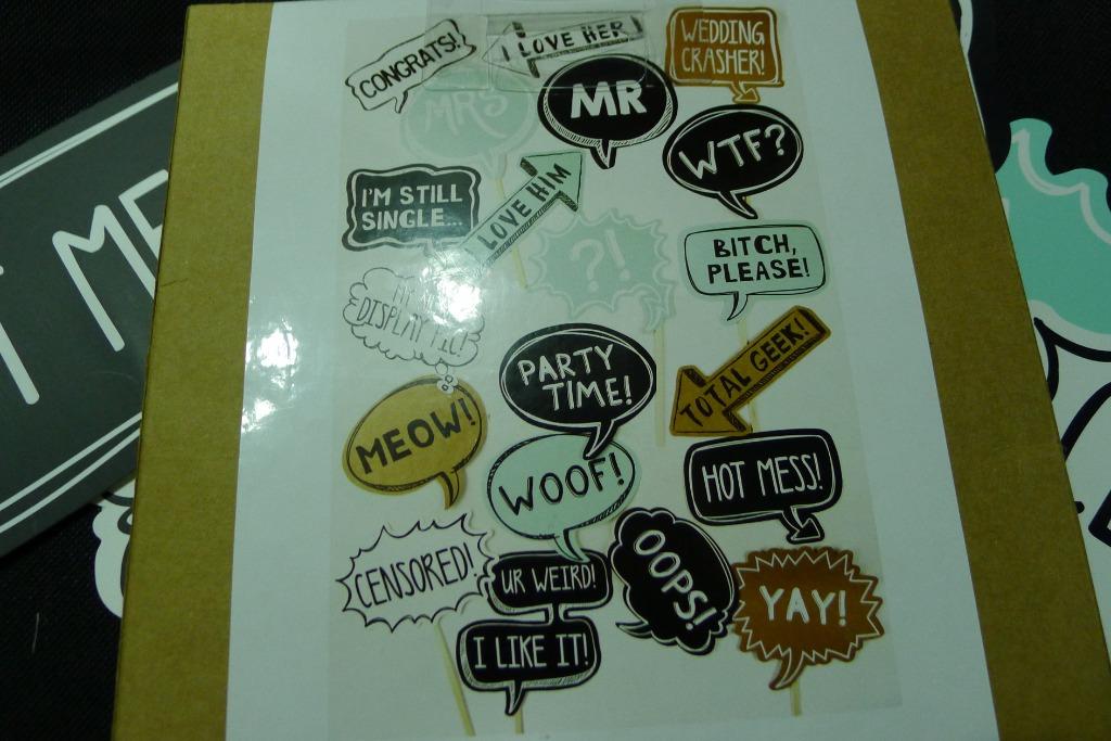 Typo Party Photobooth Prop Wedding, Everything Else on Carousell