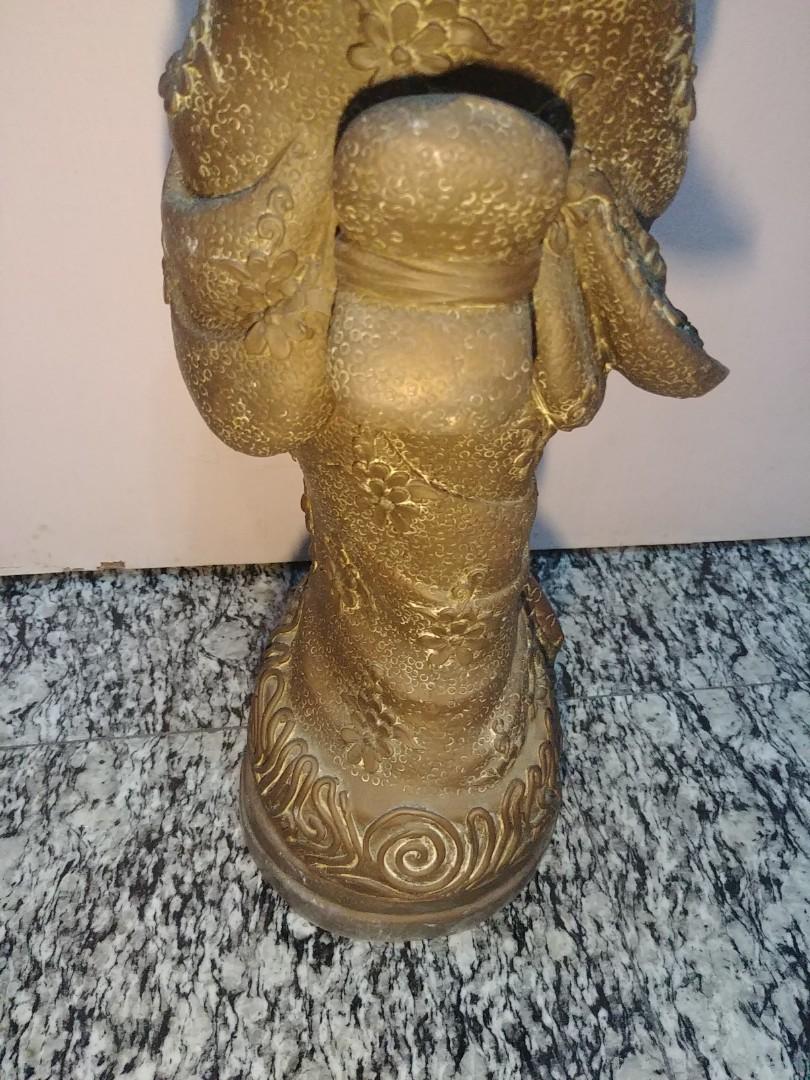 Ultra Rare Japan Artefacts: Full Bronze Traditional Japanese lady in ...