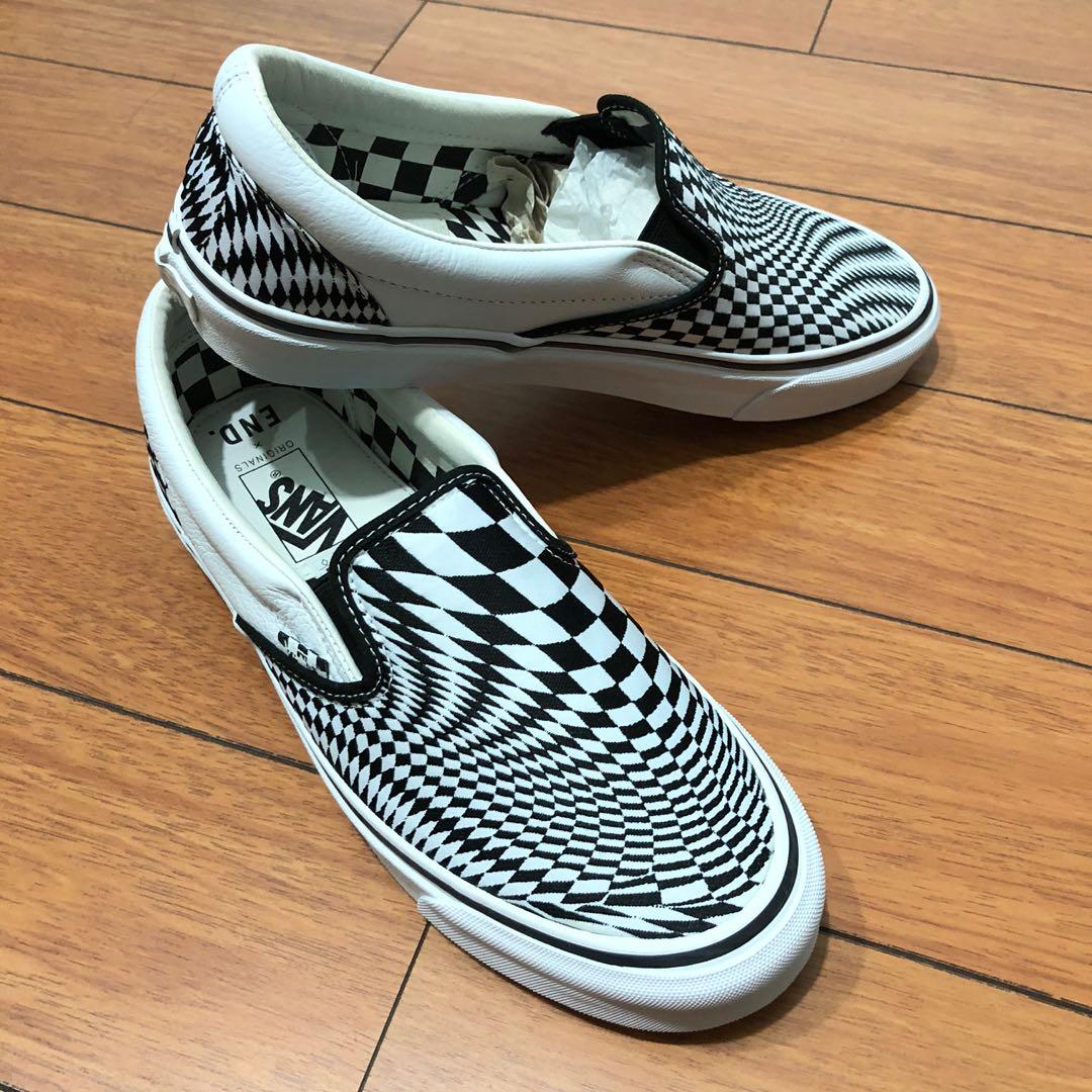 Vans X END OG Classic Slip On LX “Vertigo” - US9.5, Men's Fashion ...