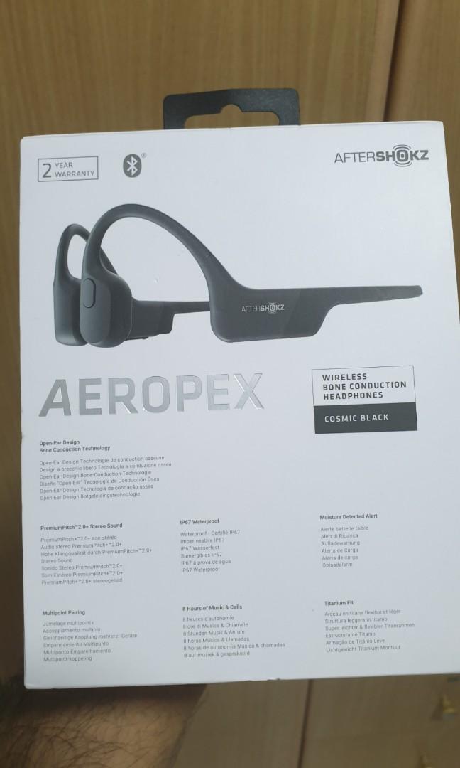 Aftershokz aeropex cosmic black, Audio, Earphones on Carousell