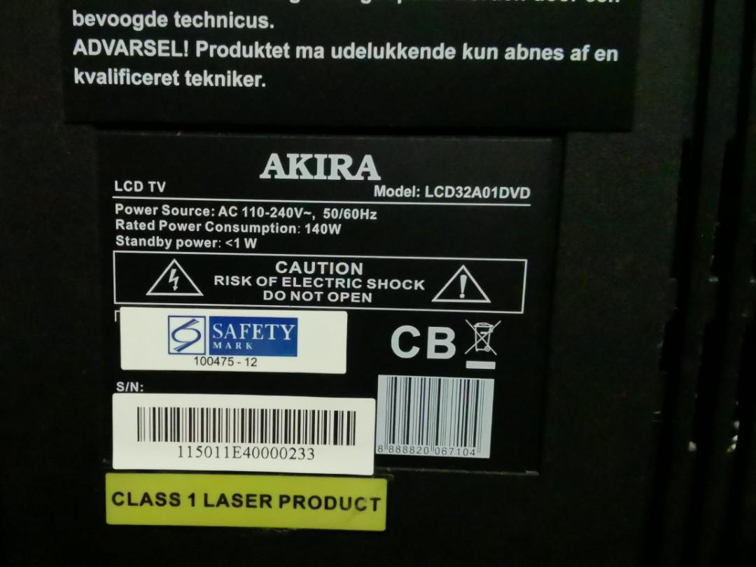 Akira 32" DVD LCD TV For Free, TV & Home Appliances, TV & Entertainment ...