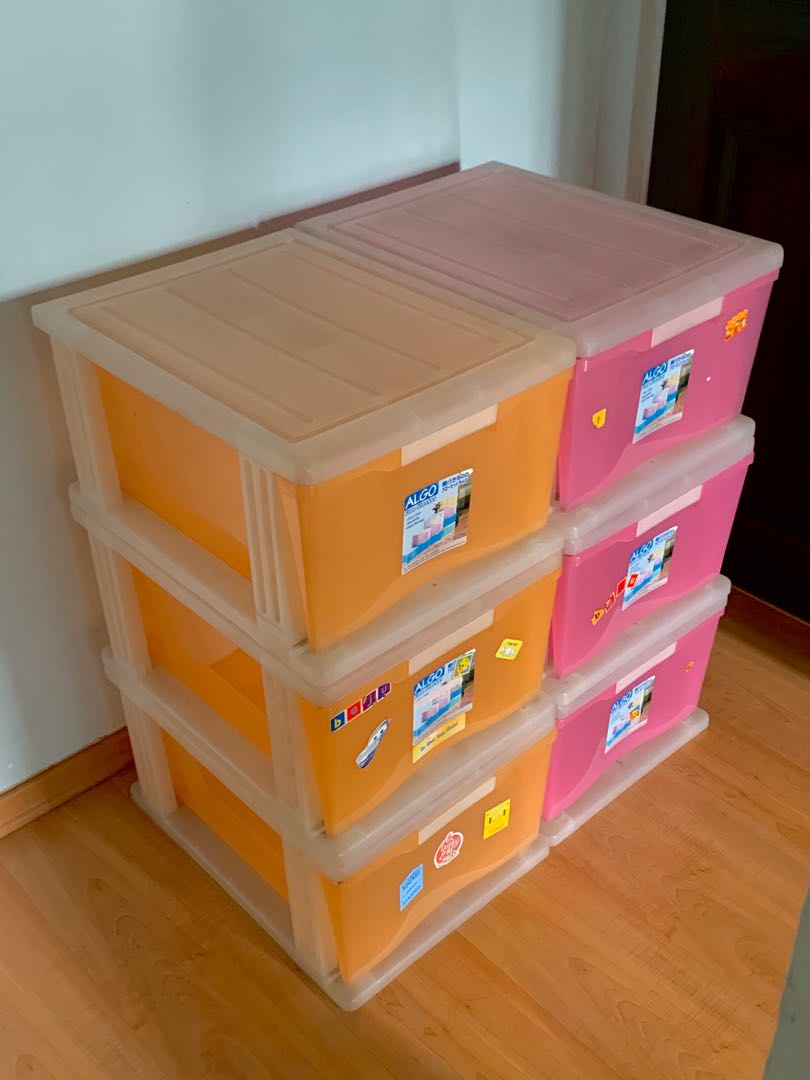 Algo Drawers stackable 3tiers 2sets, Furniture & Home Living, Home ...