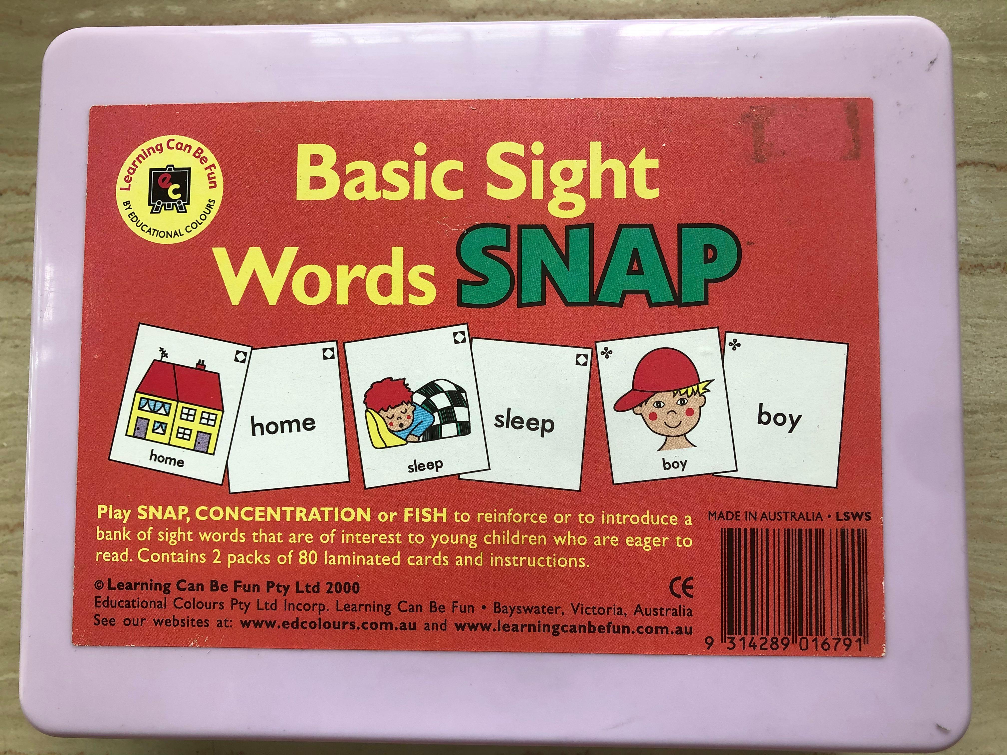 Basic Sight Words SNAP, Hobbies & Toys, Books & Magazines, Assessment ...