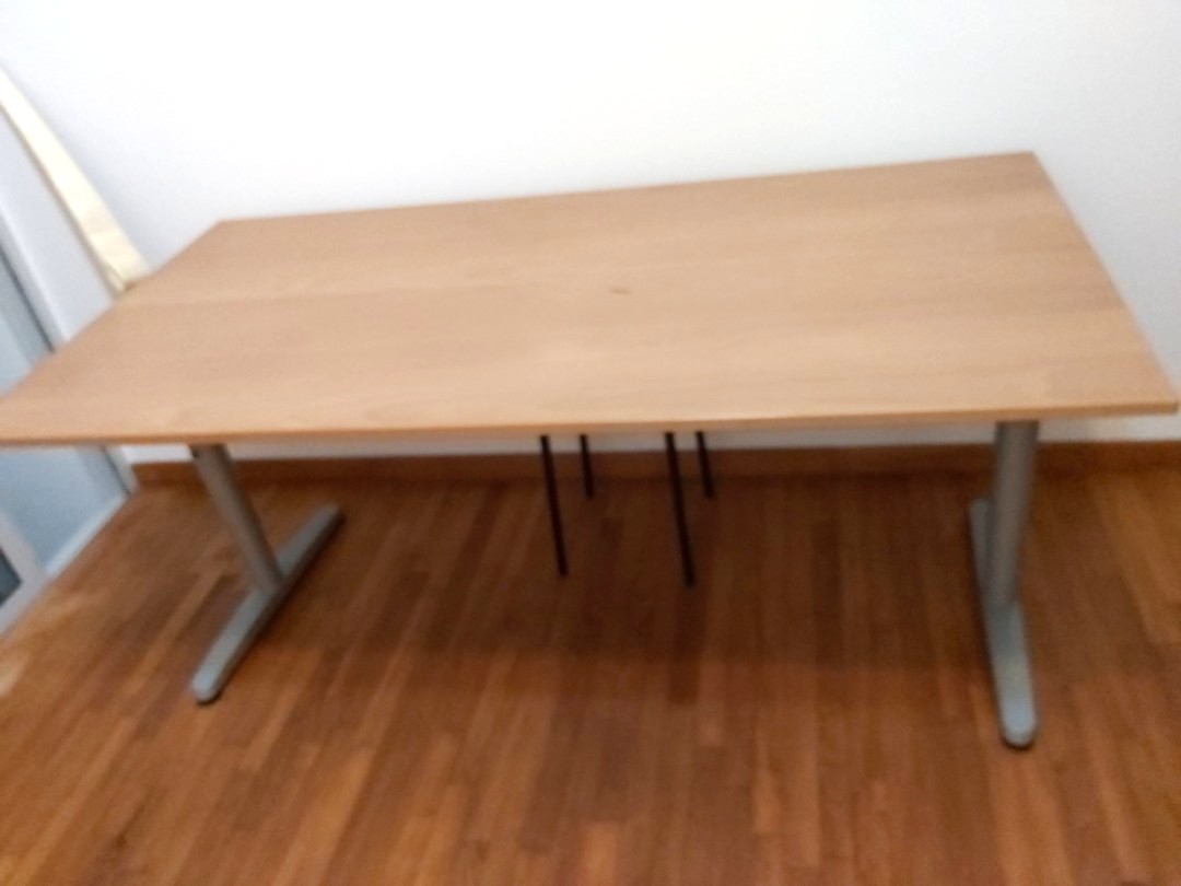 IKEA STUDY / OFFICE TABLE 160CM WIDTHX 80CM DEPTH X 70CM H, Furniture ...