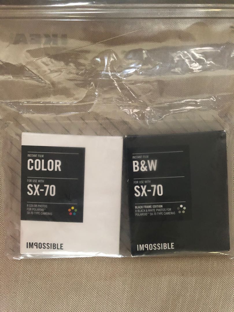 Impossible Project Polaroid SX70 film, Photography, Cameras on Carousell
