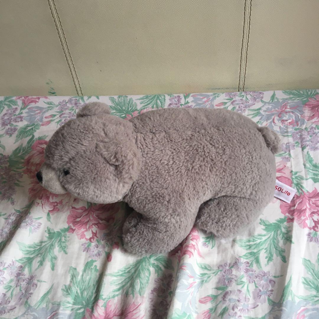 miniso grey plush soft toy, Hobbies & Toys, Toys & Games on Carousell