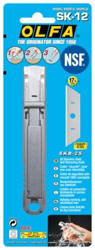 OLFA SK-12 All Stainless Steel Self Retracting Safety Knife, Furniture & Home Living, Home ...