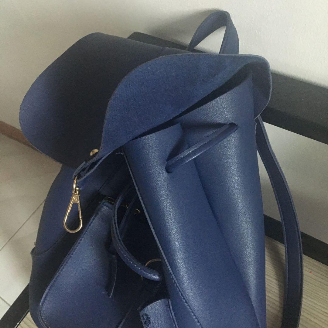 PARISIAN - Blue Backpack, Women's Fashion, Bags & Wallets, Backpacks on ...