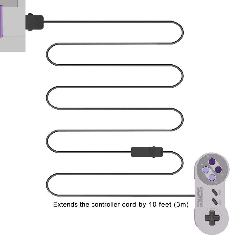 SNES Classic Mini Extension Cable 3M / 10ft, Keten Super Nintendo NES ...